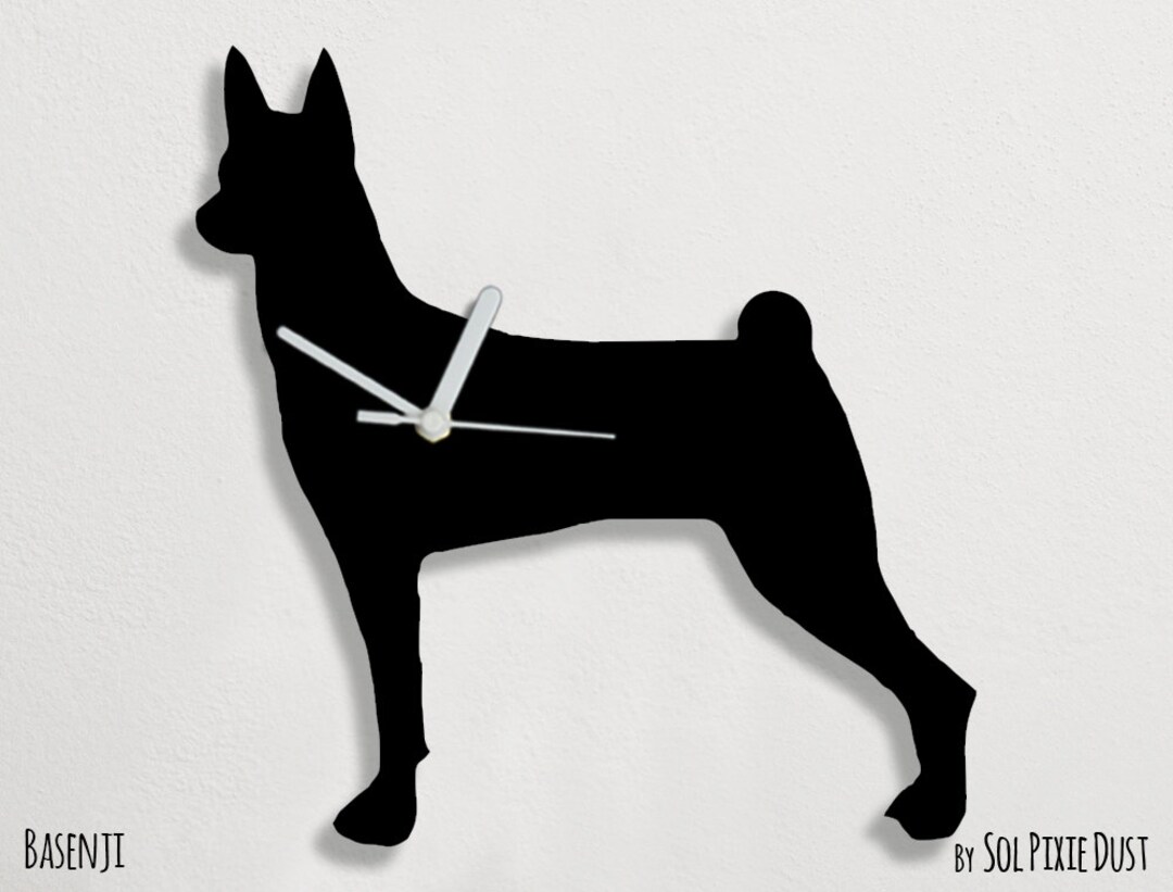 Basenji Dog - Wall Clock Silhouette - Etsy