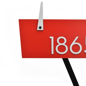 Contemporary Post Mounted Mailbox - Aluminum Red Body and Aluminum ...