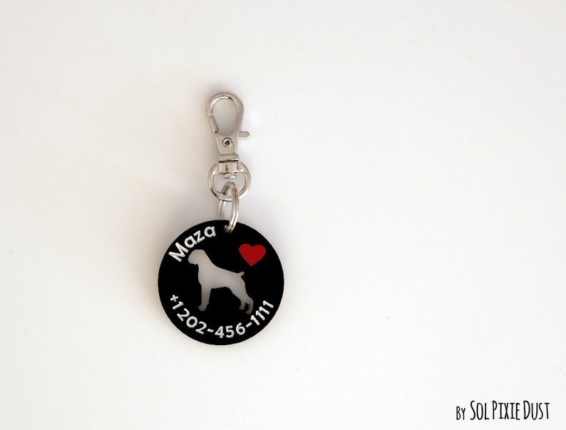 Dog Tag Boxer Dog Personalized Pet ID Pet Accessory - Etsy