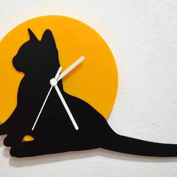 Cat Wall Clock - Etsy