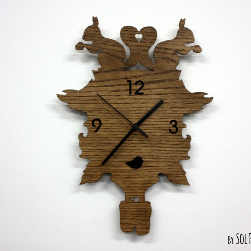 Squirrel Clock - Etsy