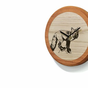 Wooden Round Clock Face - Laser Engraved - Simple Solid Wood Clock ...