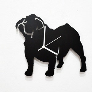 Bulldog - Wall Clock Silhouette - Etsy