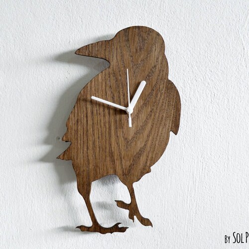 Crow Silhouette Wall Clock - Etsy