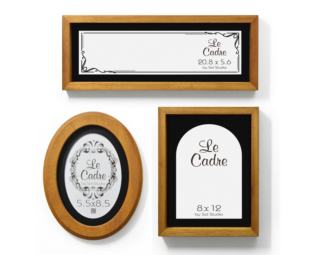 Le Cadre Picture Frames Set for Wall, Modern Wooden Photo Frames Made ...