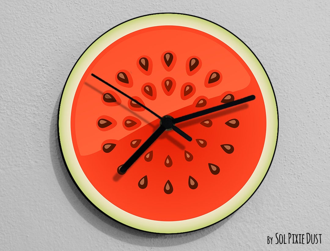 Watermelon Fruit Wall Clock - Etsy