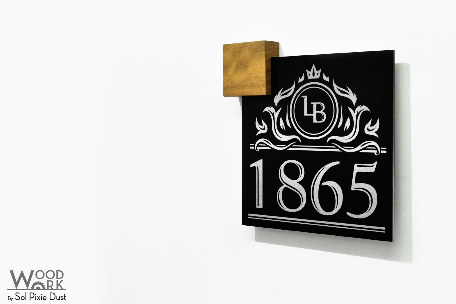 Modern Wall Address Sign Hanging Black Aluminum ACP Fiber - Etsy