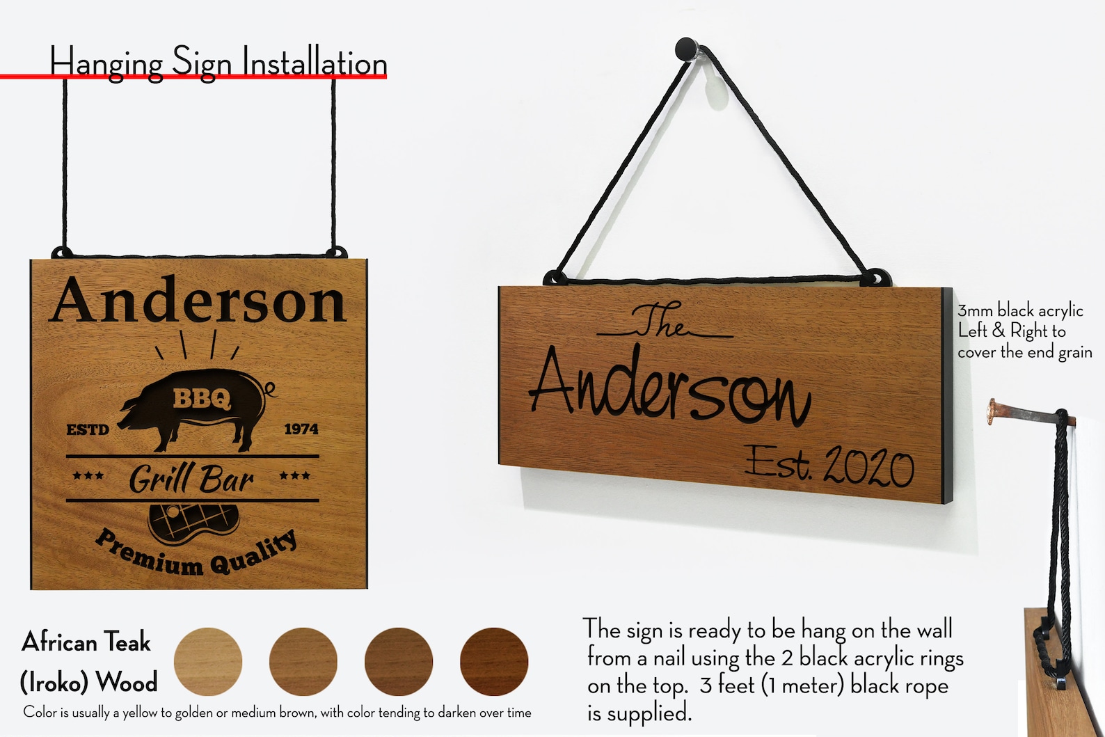 Modern Butcher Shop Sign Wooden Business Sign Custom - Etsy