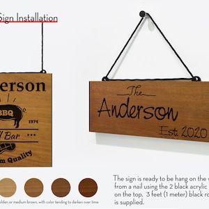 Modern Butcher Shop Sign - Wooden Business Sign - Custom Engraved Logo ...