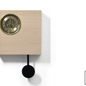 Wooden Time Box Skeleton Clock Face Wall Clock - Natural Wood ...