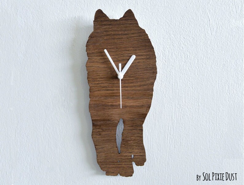 Wolf Walking Wooden Wall Clock | Etsy
