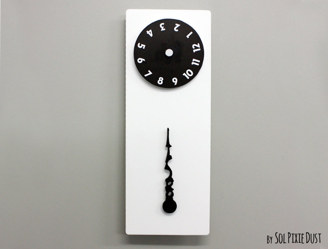 Stable Hand Rotating Numbers White Wall Clock - Etsy