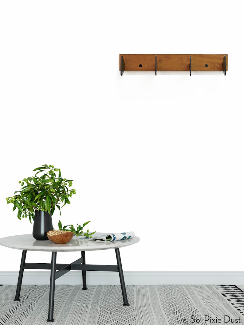 Wall Mount Wooden Hook Rack Personalized Laser Engraving | Etsy