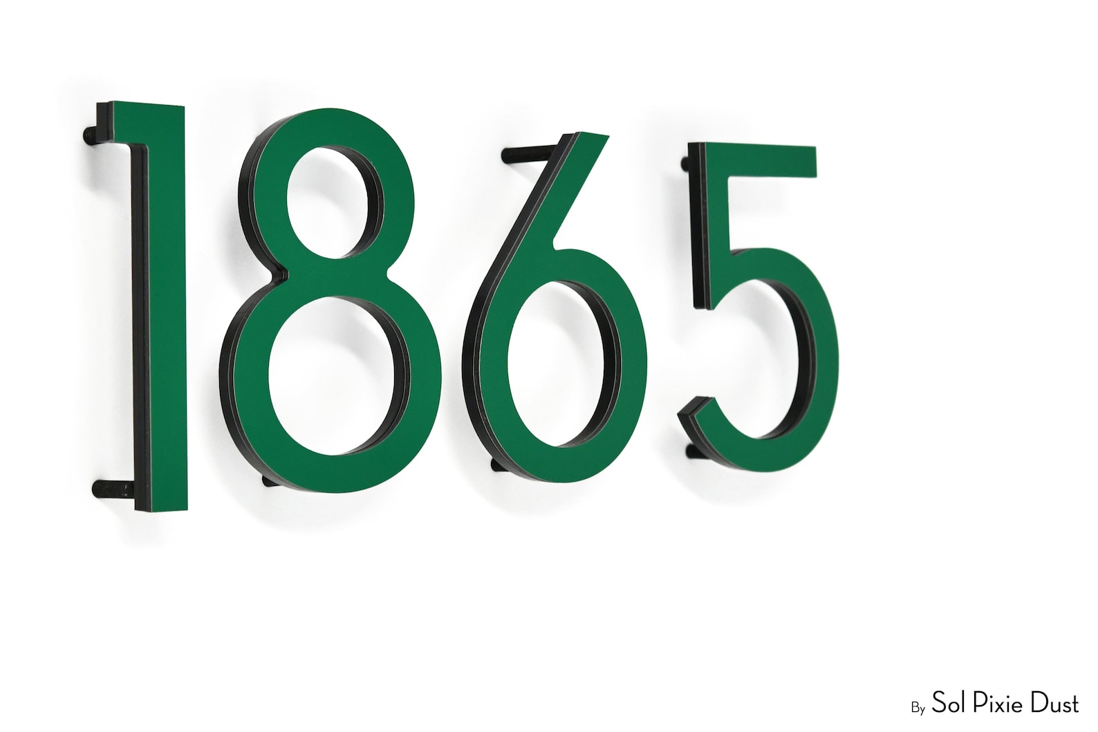 Modern House Numbers Letters Green Aluminum Mailbox Numbers Home ...