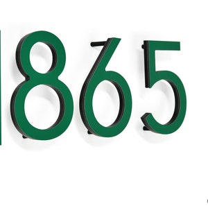 Modern House Numbers Letters - Green Aluminum - Mailbox Numbers - Home ...