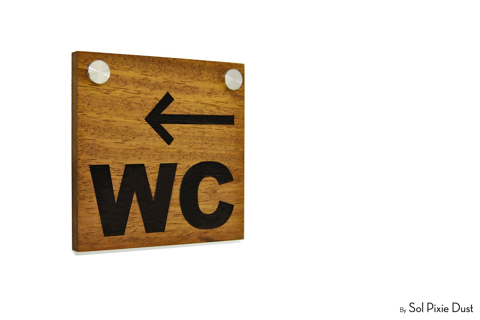 Directional Hotel Restroom Sign Engraved Solid Wood Iroko - Etsy