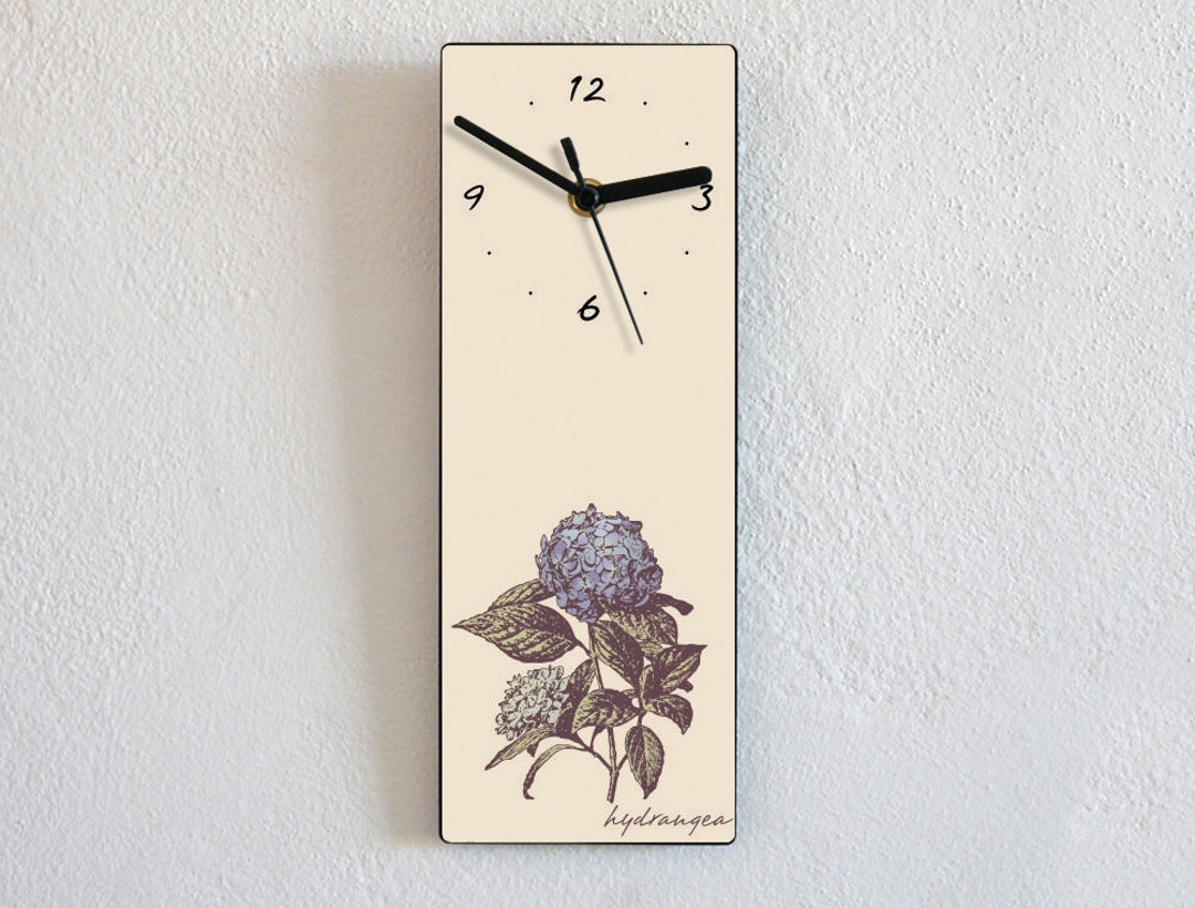 Hydrangea Flowers - Wall Clock - Etsy