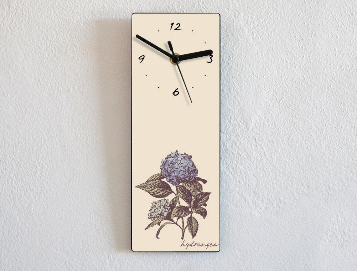 Hydrangea Flowers Wall Clock | Etsy