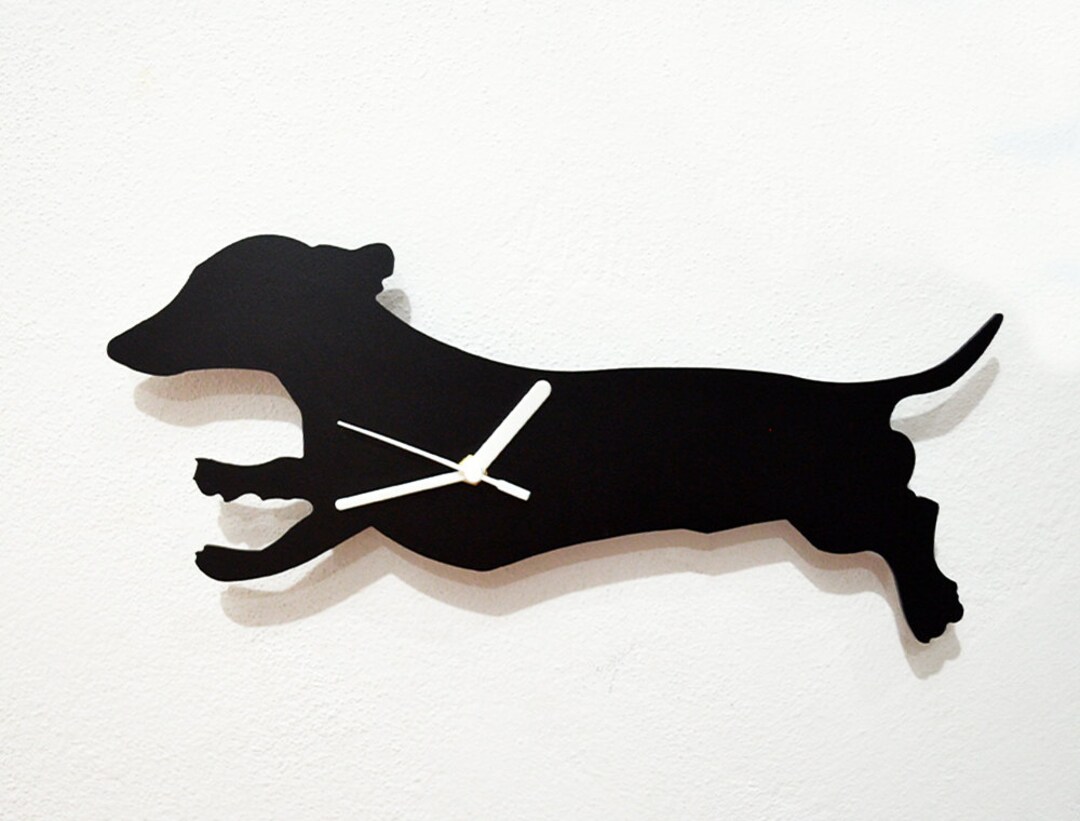 Dachshund Dog 3 - Wall Clock Silhouette - Etsy