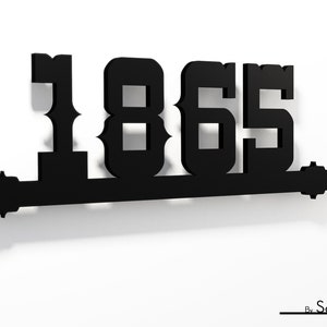 Western Modern House Numbers - Black With Black Acrylic - Contemporary ...