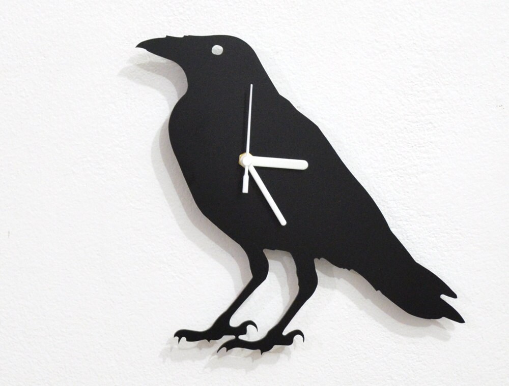 Crow Silhouette Wall Clock | Etsy