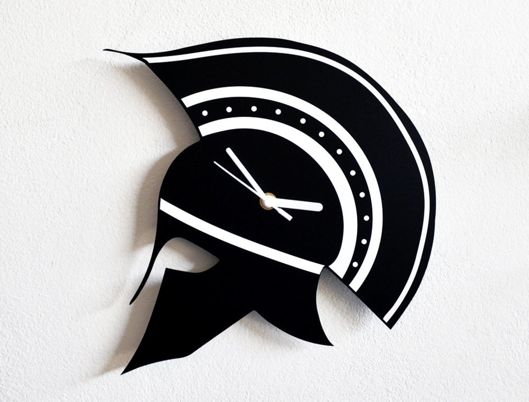 Sparta Greek Helmet Silhouette - Wall Clock - Etsy