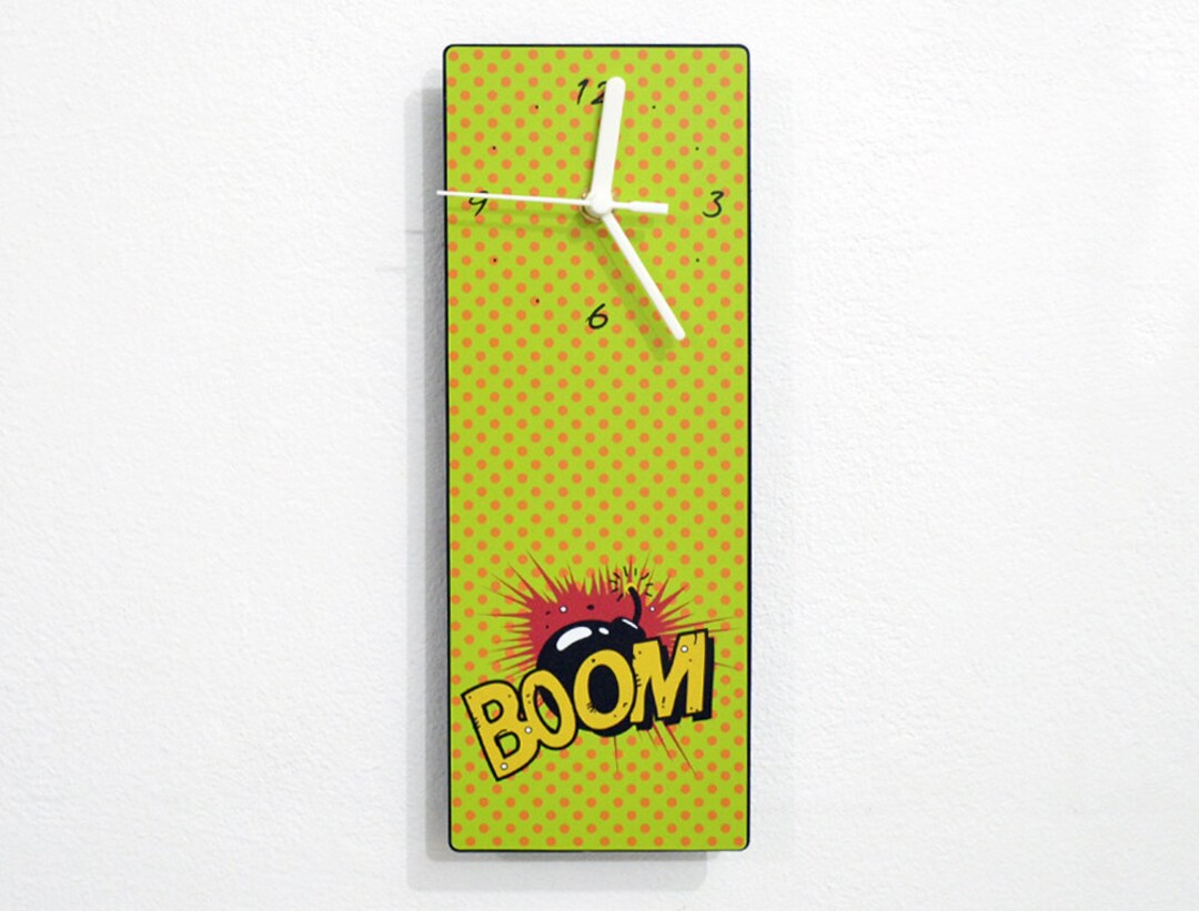 Pop Art - Polka Dots BOOM - Wall Clock - Etsy