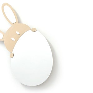 Safety Mirror Bunny Cappuccino With LED Light - Wall Decor Mirror ...
