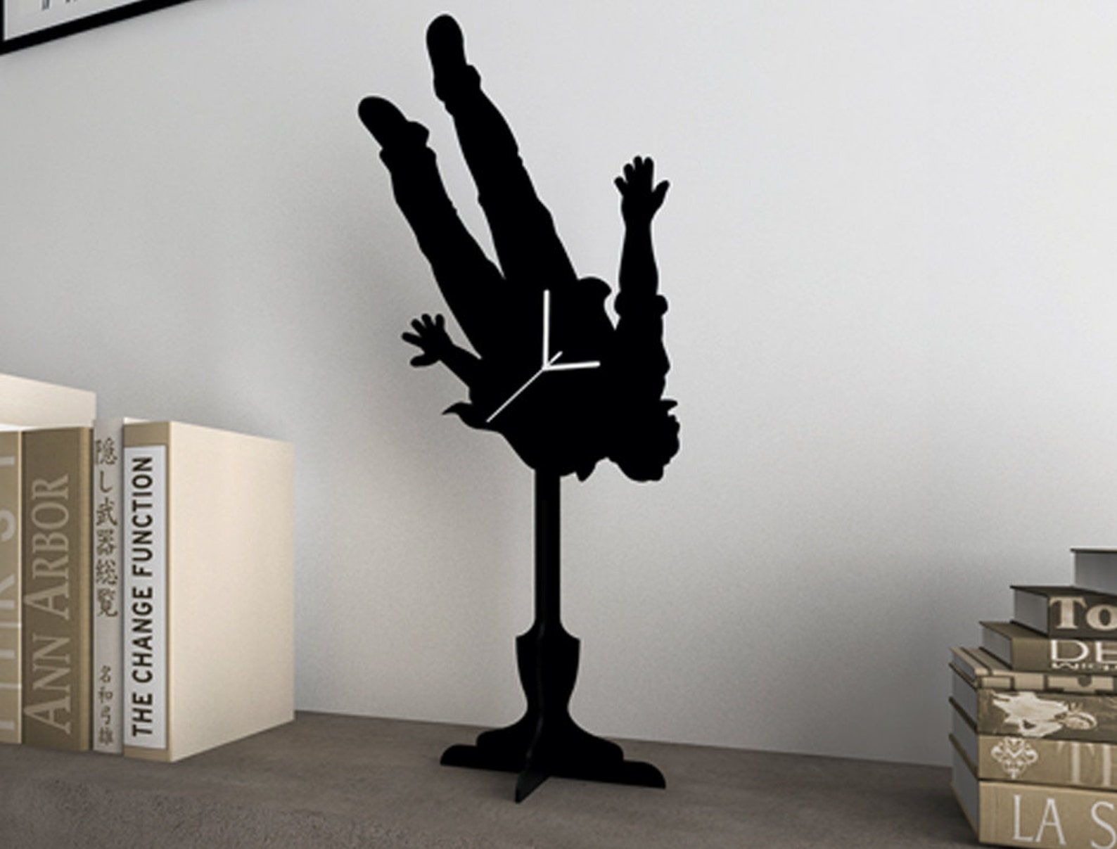 Falling Man Silhouette Table Clock - Etsy