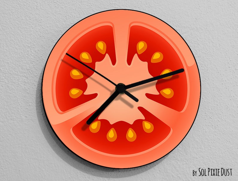 Tomato Wall Clock - Etsy