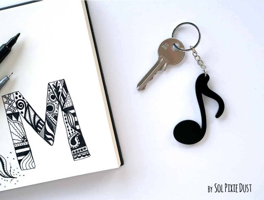 Key Chain - Music Note - Etsy