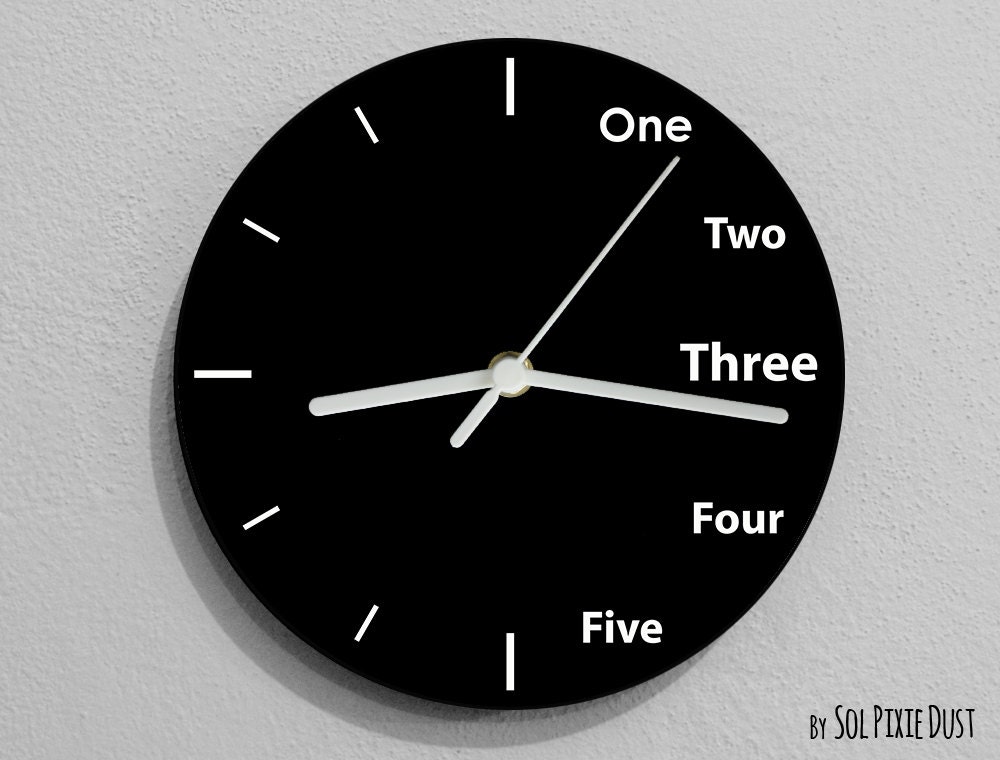 Letters and Numbers Wall Clock | Etsy