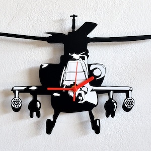 Apache Helicopter - Wall Clock - Etsy