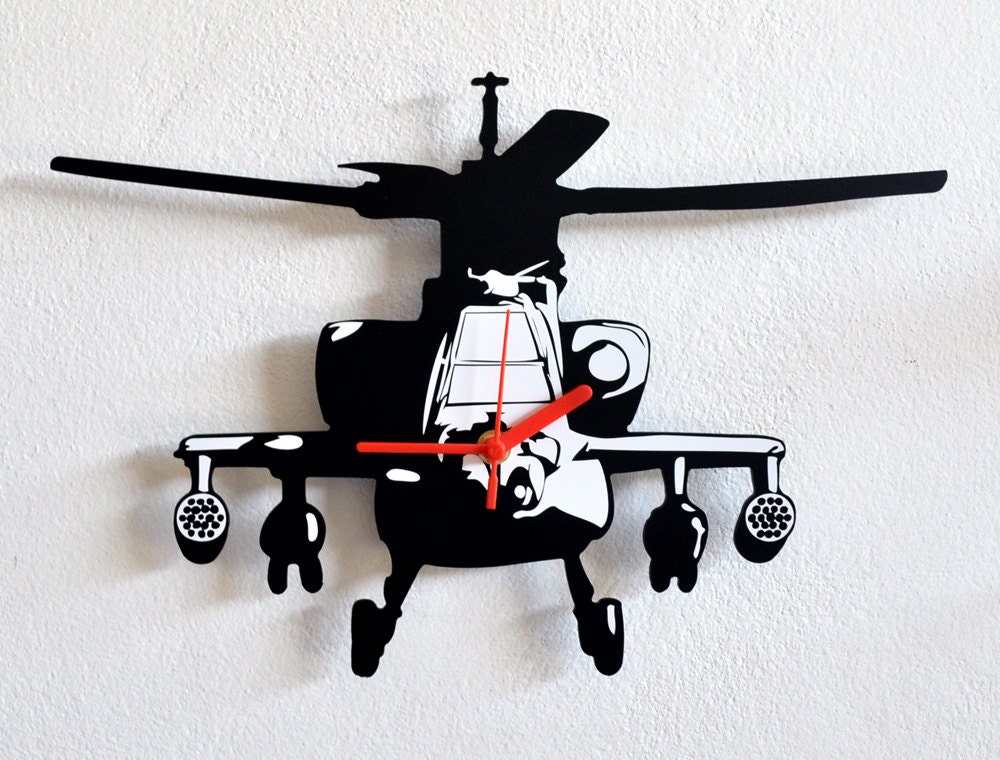 Apache Helicopter Wall Clock - Etsy
