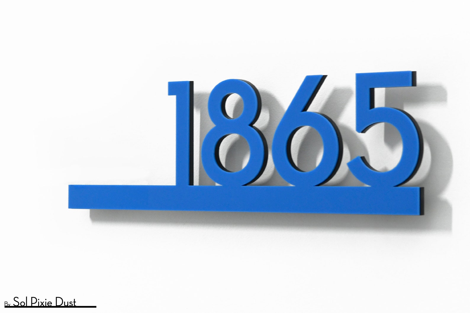 Modern House Numbers Blue With Black Acrylic Contemporary - Etsy