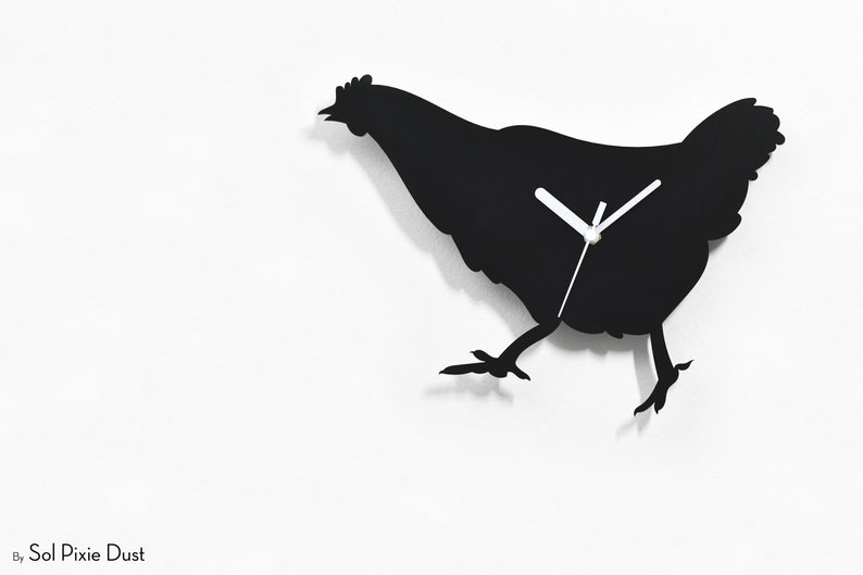 Chicken Silhouette Wall Clock Hen Clock Farmhouse Decor - Etsy