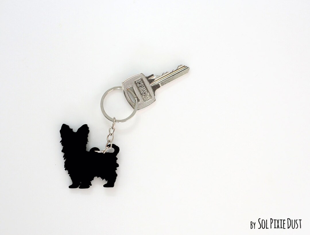 Yorkshire Terrier Dog Keychain Silhouette - Etsy