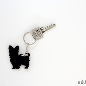 Yorkshire Terrier Dog Keychain Silhouette - Etsy
