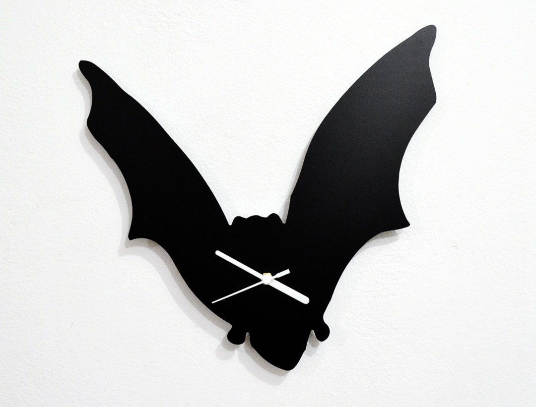 Halloween Bat Silhouette - Wall Clock - Etsy