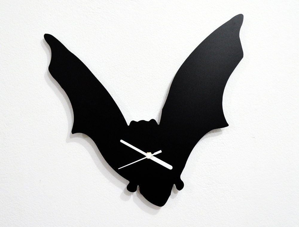 Halloween Bat Silhouette Wall Clock | Etsy