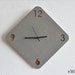 Concrete and Wood Rhombus Wall Clock Modern Wall Clock - Etsy
