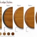 Wooden Round Clock Natural Wood Face Week Days Clock Laser Engraved Day ...