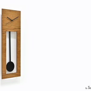 Bluntly Modern Design Wooden Grandfather Pendulum Wall Clock / Table ...