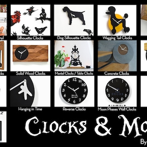 Moon Phase Wall Clock - Lunar Cycle - Round Blue - Moon Phase Tracker ...