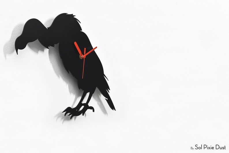 Vulture Silhouette Wall Clock - Vulture Bird Wall Decor - Vulture Lover ...