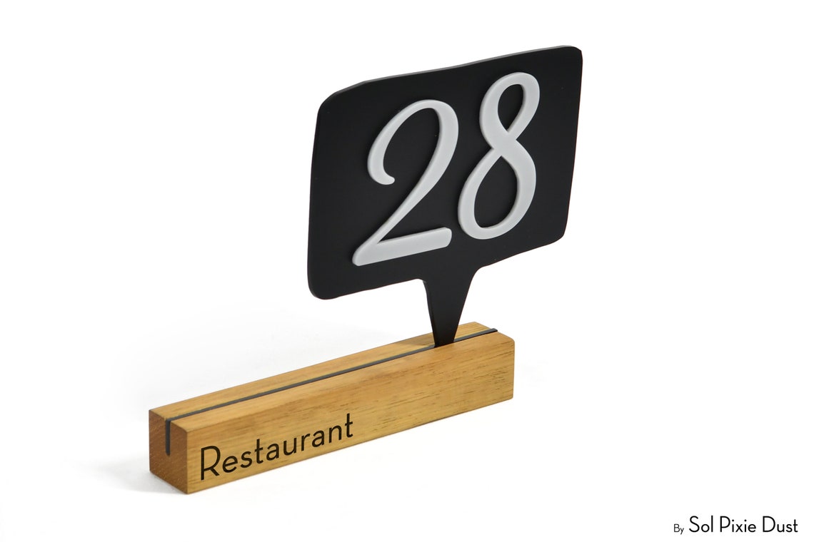 Modern Table Numbers Sign Personalized Laser Engraving - Etsy