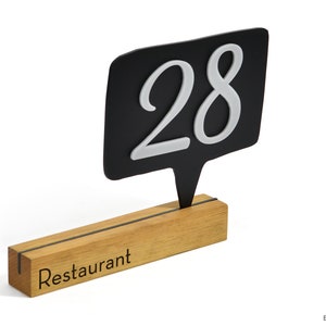 Modern Table Numbers Sign Personalized Laser Engraving Restaurant ...
