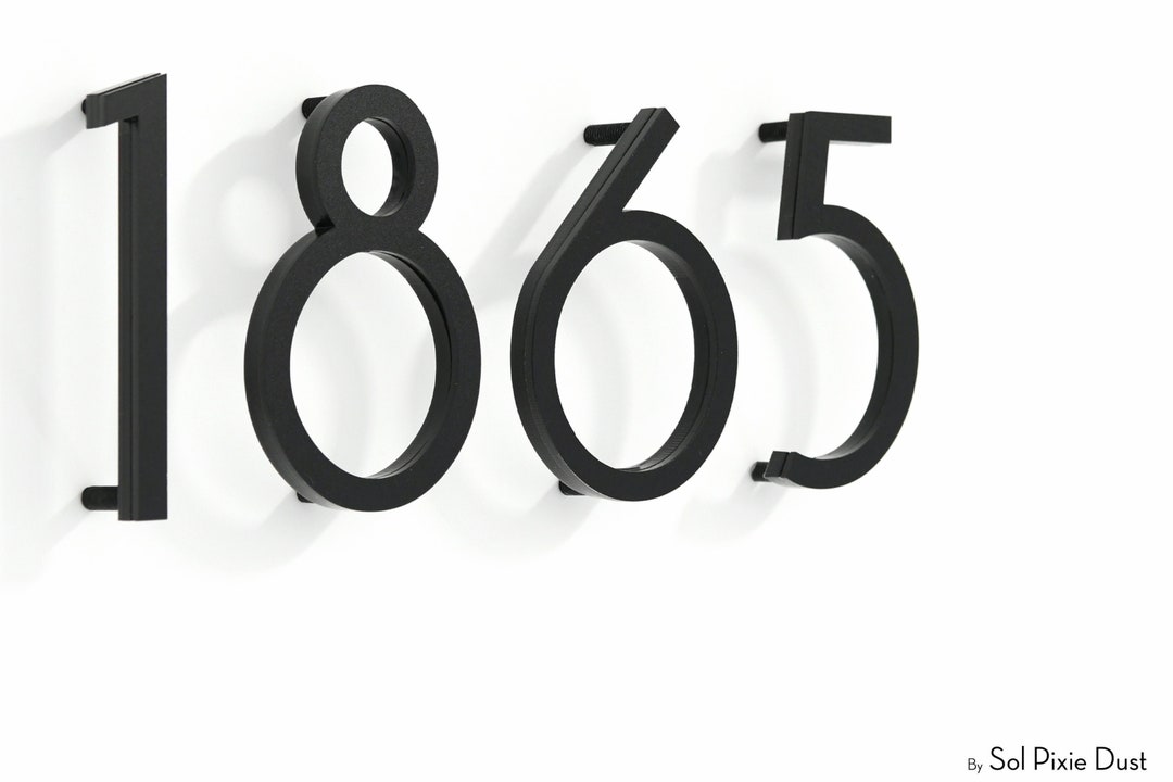 Modern House Numbers Letters - Black Acrylic - Mailbox Numbers - Home ...