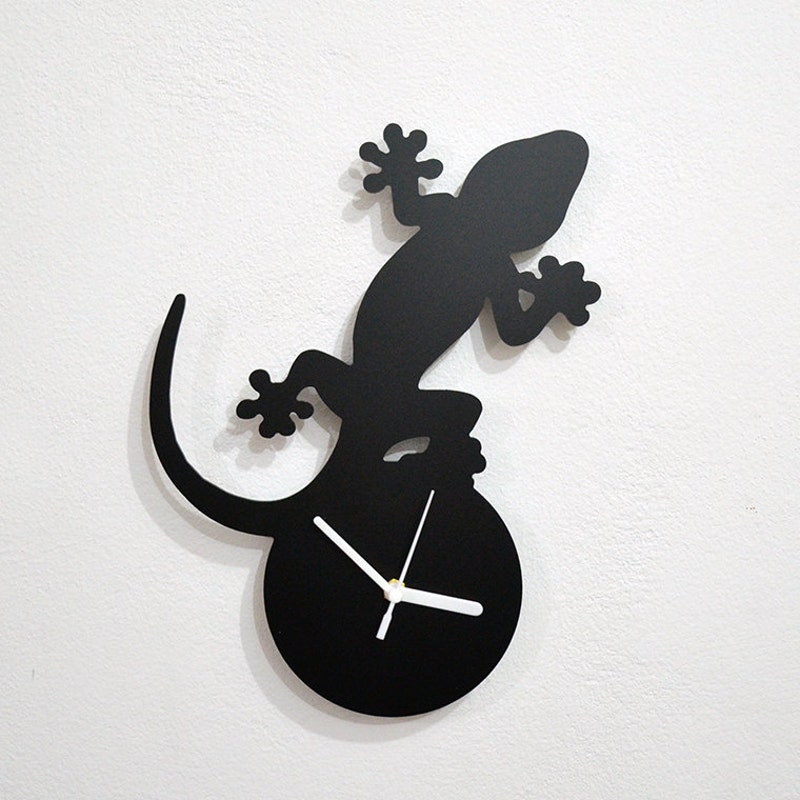 Clock Wall Lizard - Etsy UK