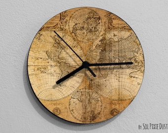 Map Wall Clock - Etsy